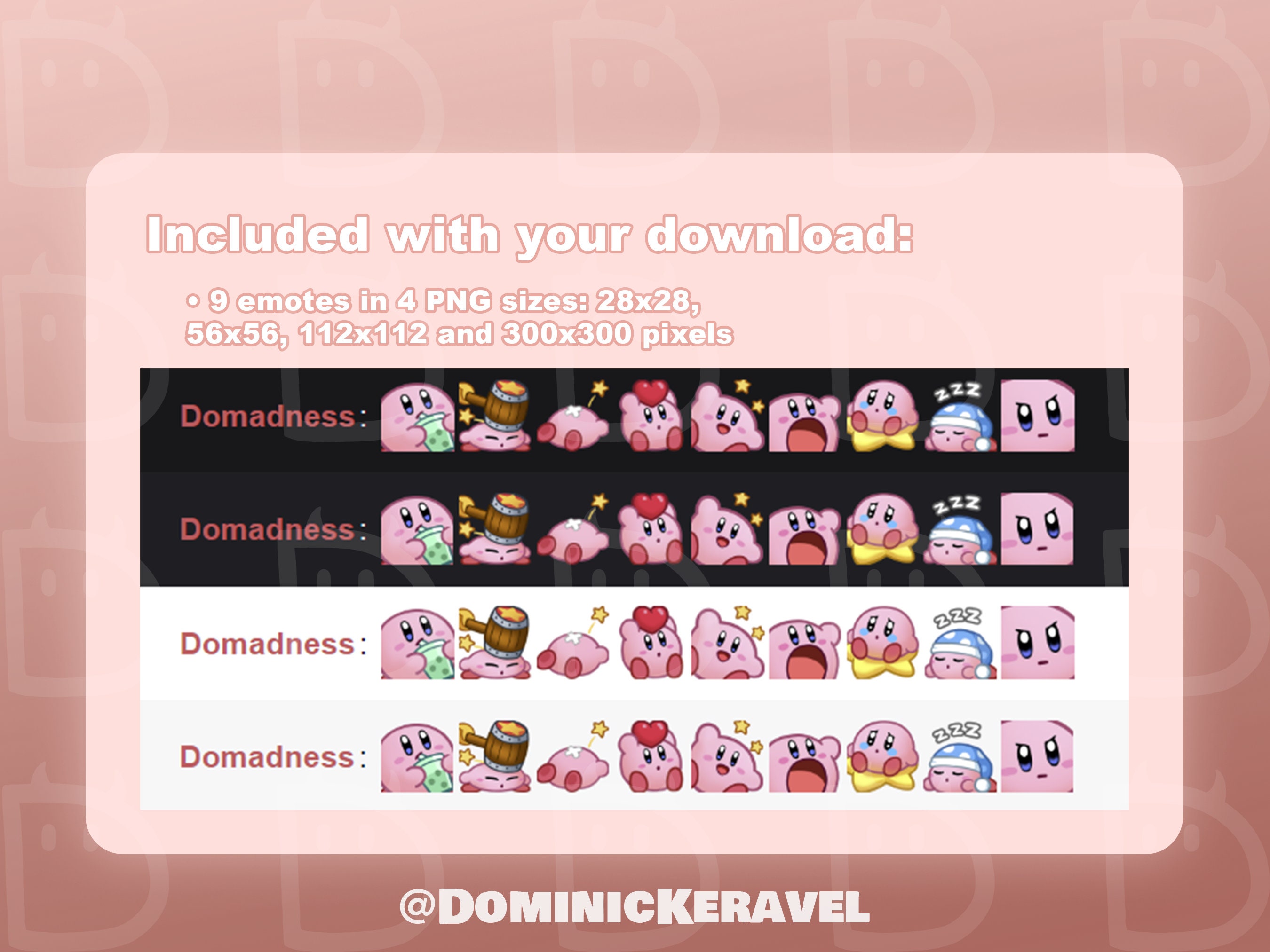 Adorable Pink Ball Emotes (twitch/discord) Pack 1 - Cute Gaming Smash ...