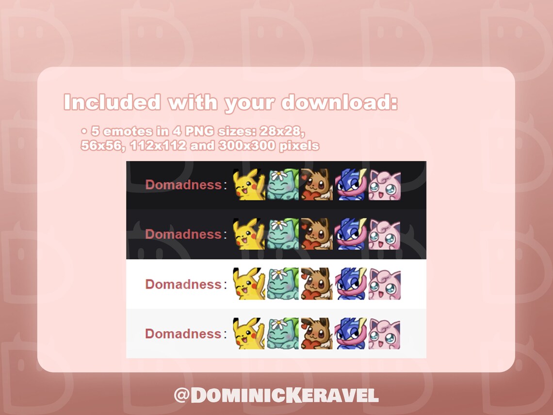 Pokemon Emotes twitch/discord Pack 1 Cute Gamer Anime Pokémon Emojis ...