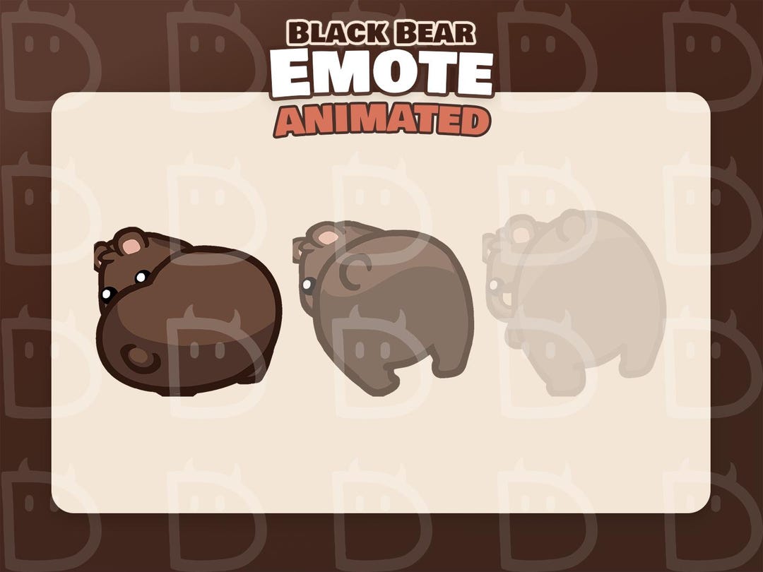 Animated Black Bear Emote | Cute Bum Dance & Butt Shake | Twitch ...