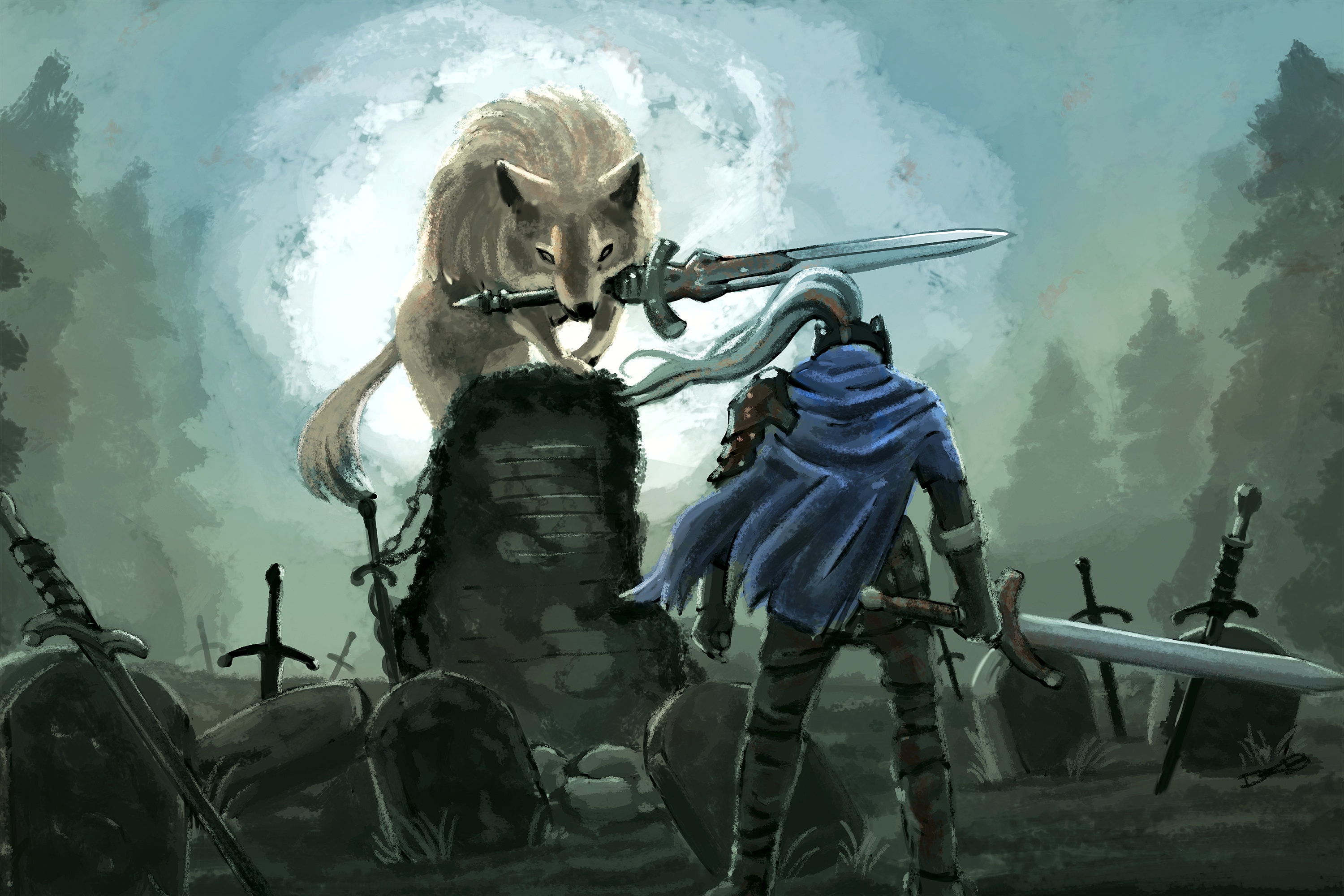 Dark Souls Sif Fan Art