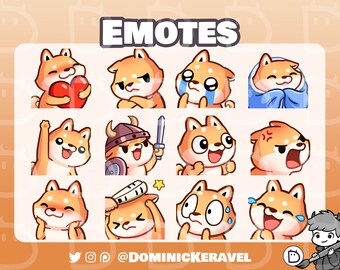 Doge Memes Emote Bundle / Funny Dogs, Shiba Inu / 25 Dog Meme Emotes ...