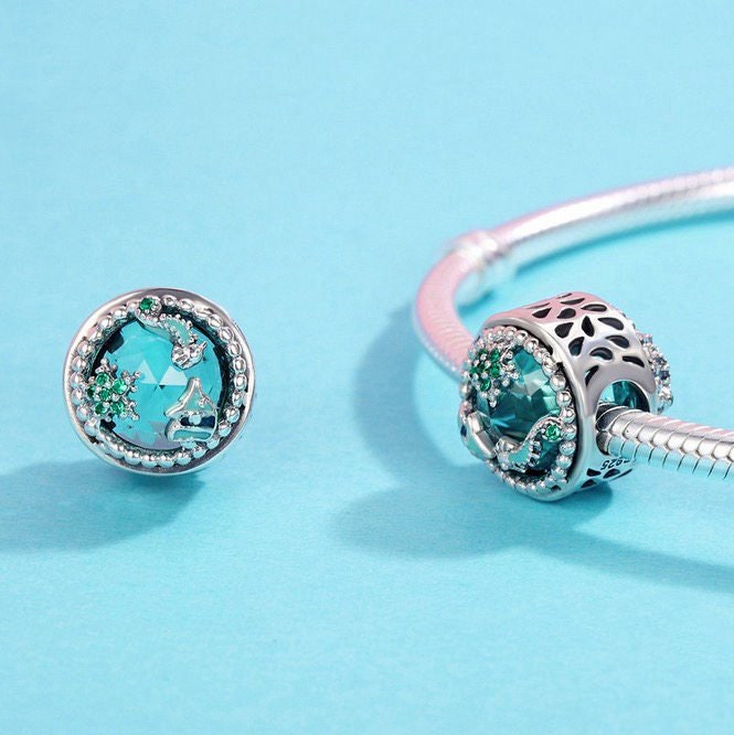 Blue Ocean Beads Fit WST beads charms 100% 925 Sterling Silver | Etsy