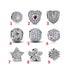 Dazzling Clear CZ Charm Beads 100% Authentic 925 Sterling Silver Fit ...