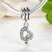 Interlocking Love Heart Charm With Clear CZ Beads Charms - Etsy