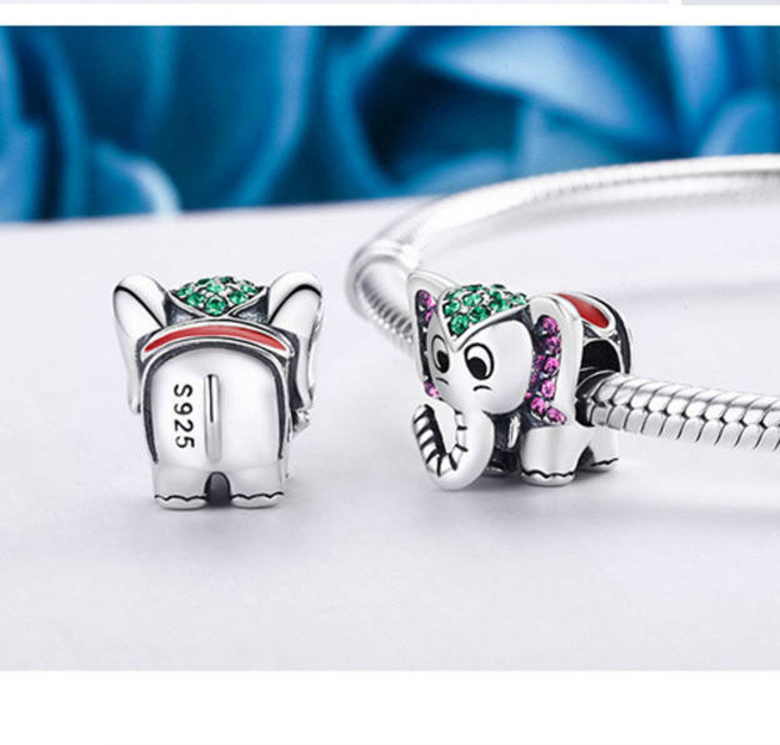 925 Sterling Silver Fit Pandora Bracelet Lucky Elephant Animal - Etsy