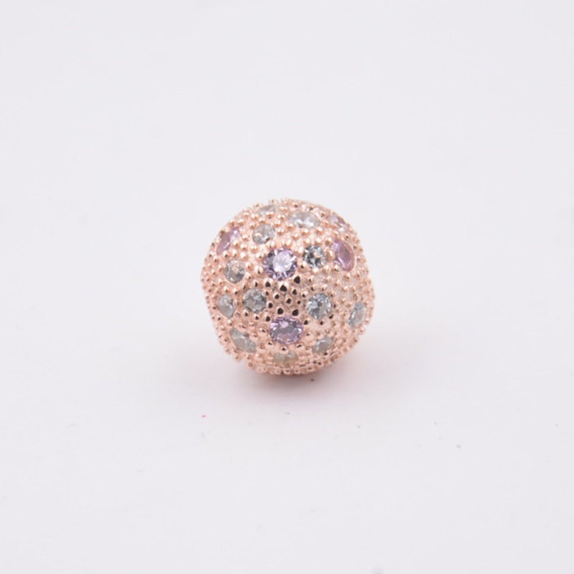 New Rose Gold Cosmic Stars Pink & Clear Clip Charm Bead | Etsy