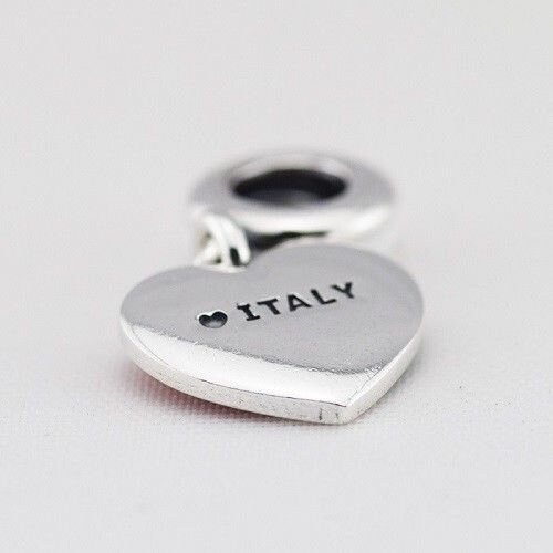 Italy Heart Flag Charms 925 Sterling Silver - Etsy