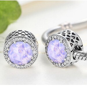 Radiant Hearts Charm With Opalescent Pink 925 Sterling Silver Fit Women ...