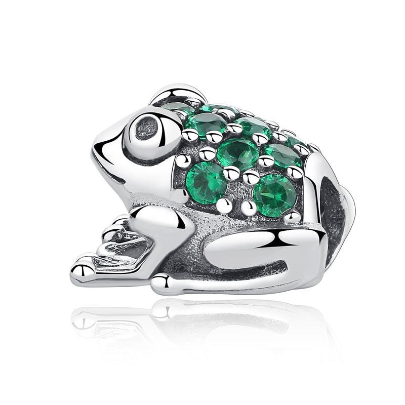 Sterling Silver Frog Charm - Etsy