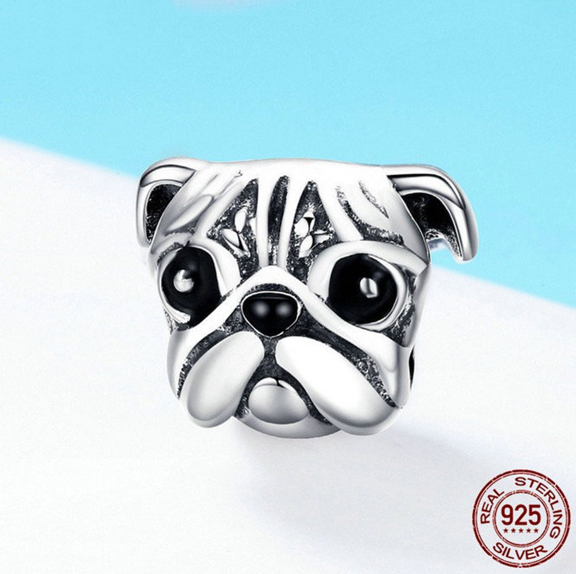 Cute Pug Dog Pet Animal Charm Fit Original DIY Beads 100% 925 | Etsy
