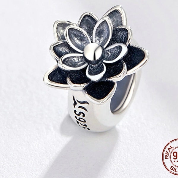 Lotus Flower Pandora Charm - Etsy