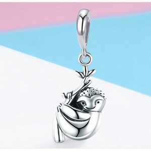 Animal Love Cute Sloth Pendant Charm Fit Charm Bracelet 100% Authentic ...