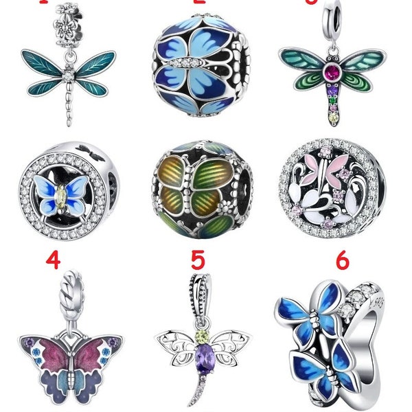Dragonfly Pandora Charm - Etsy