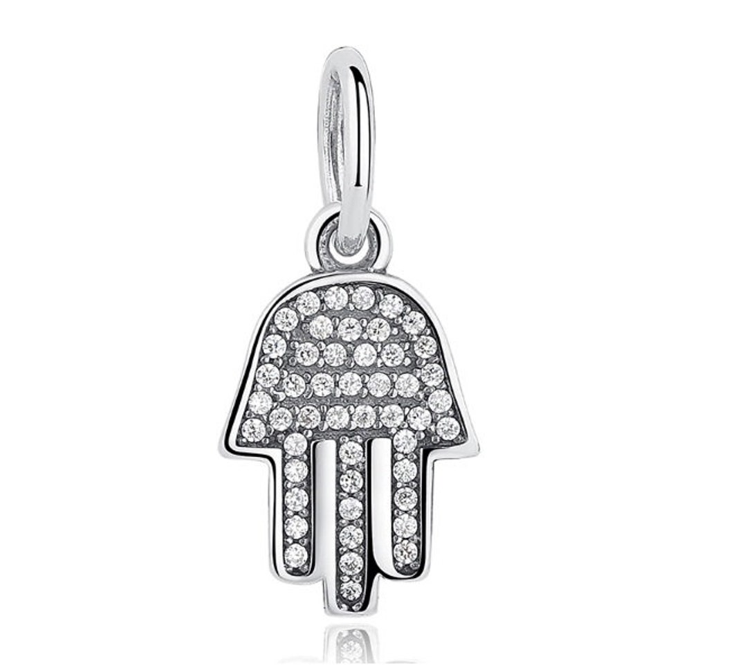 925 Sterling Silver Jewelry Symbol of Protection Clear CZ Pendant ...