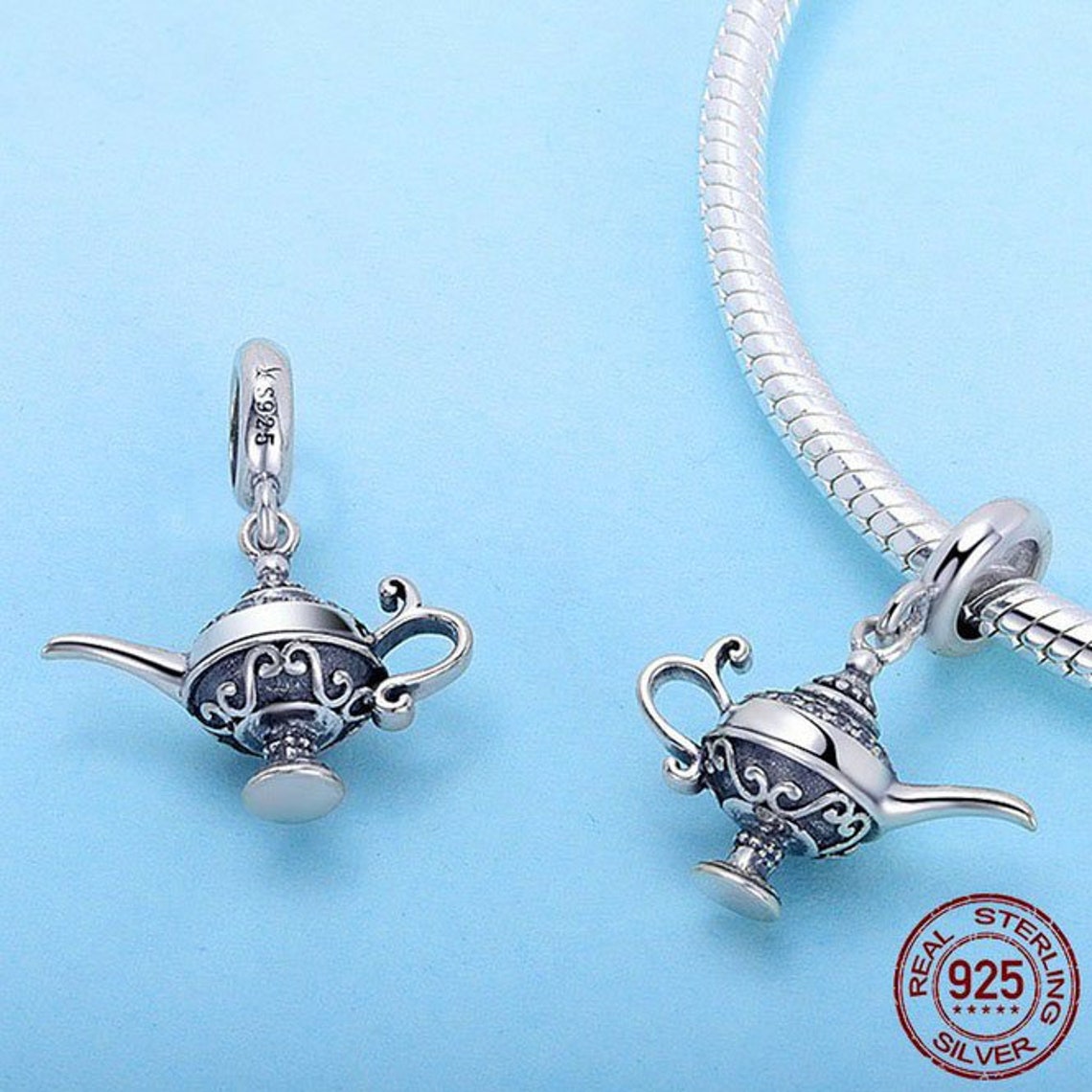 Aladdin's Magic Lamp Charm Fit Women Bracelet & Necklaces - Etsy