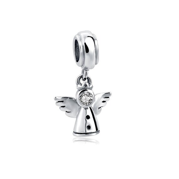 Angel Original Charms With White CZ Fit European & Pandora - Etsy