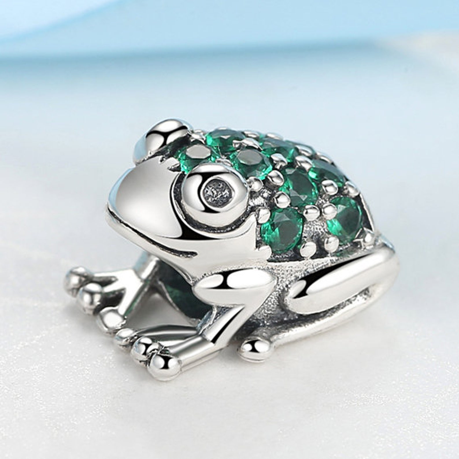 Green Frog Crystal Charm 100% 925 Sterling Silver Fit Pandora - Etsy