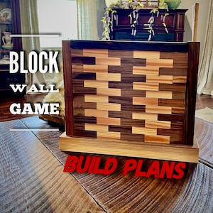 Block Wall Game, Wooden Game, DIY Block Game, Stacking Game, Topple ...