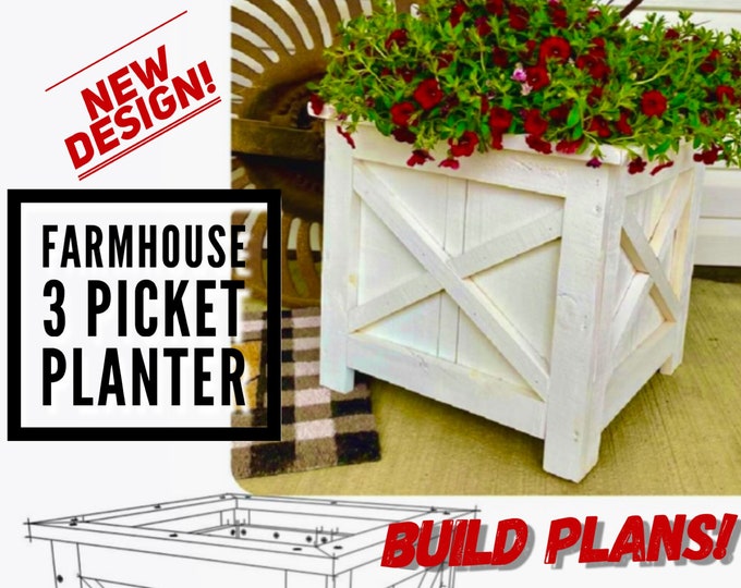 Rustic Farmhouse Style Planter Box - Etsy