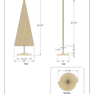 Large Wooden Spiral Tree Plan, Spiral Christmas Tree Plan, Wooden ...