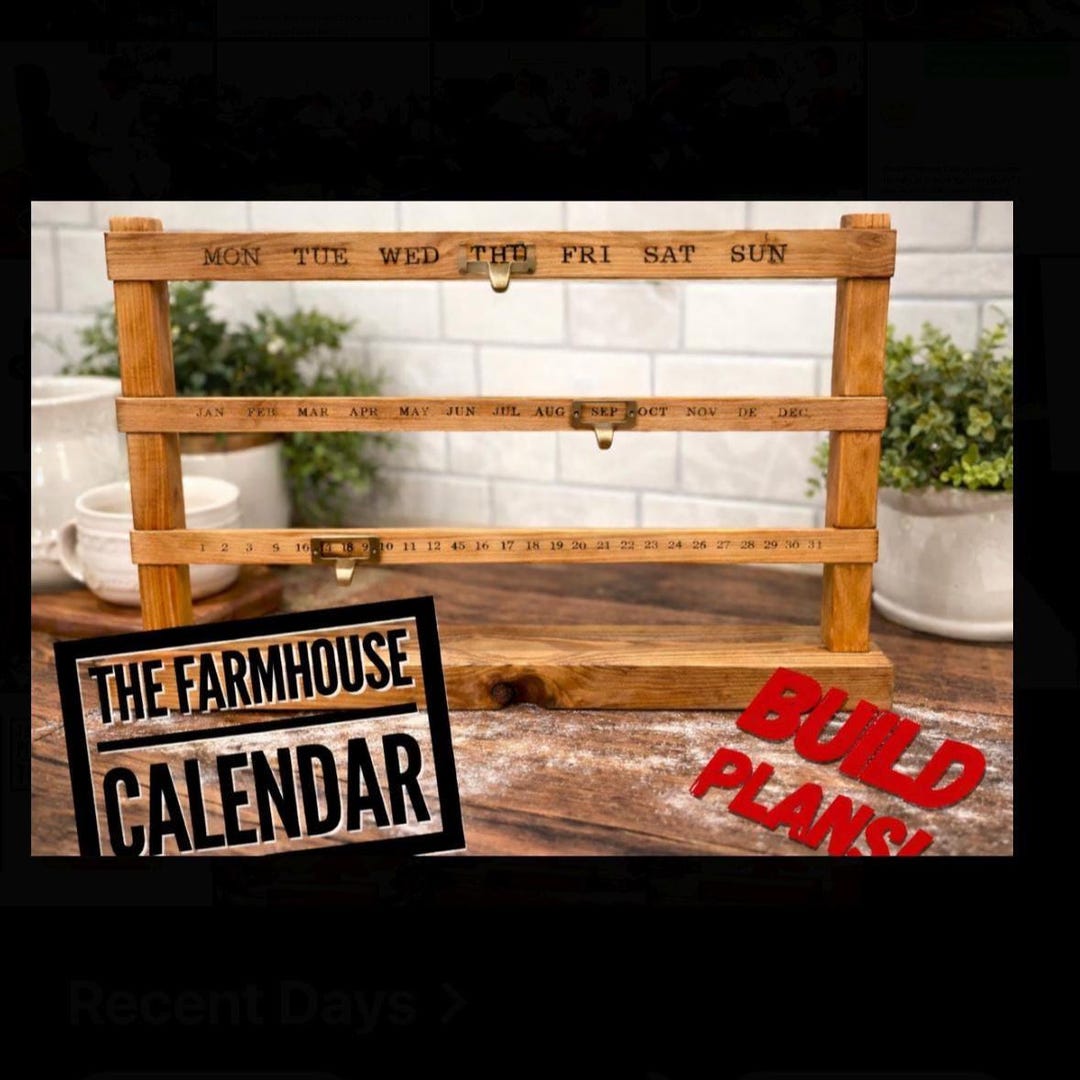 The Farmhouse Calendar, DIY Farmhouse Calendar Digital Plans, Farmhouse ...