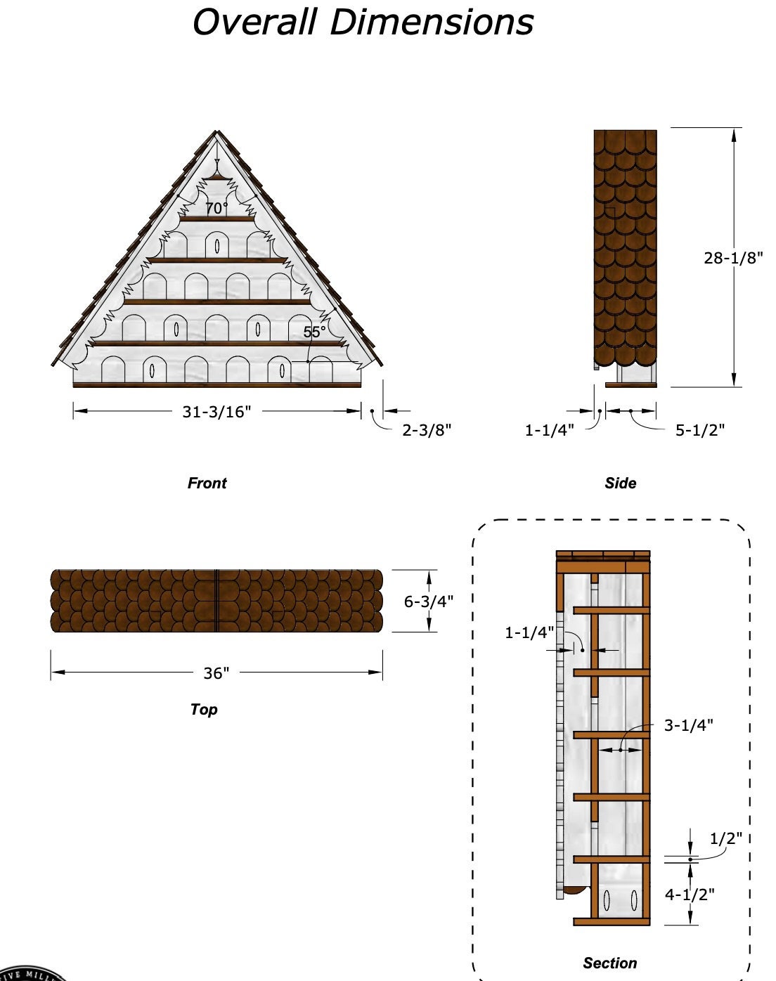 4 Picket Martin Box and Victorian Birdhouse Combo Plans - Etsy