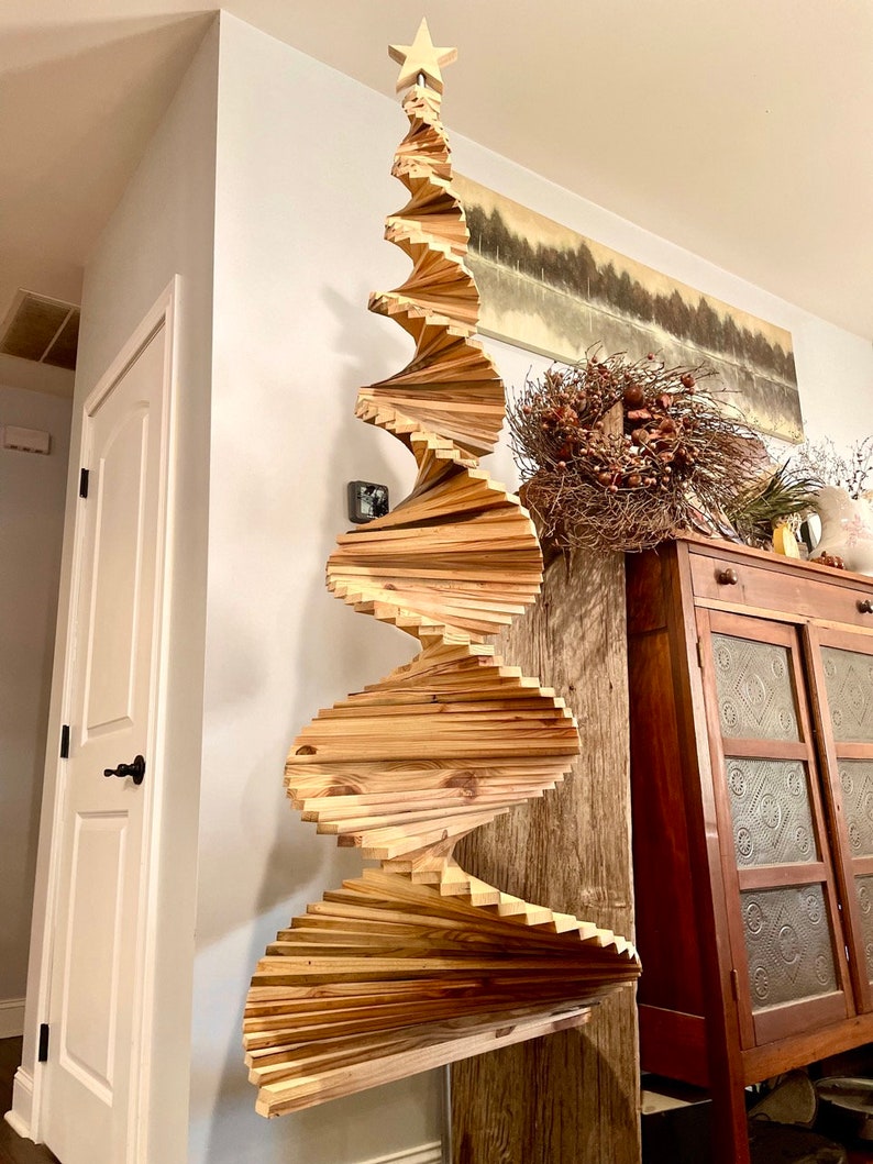 Large Wooden Spiral Tree Spiral Christmas Tree Wooden Spiral - Etsy