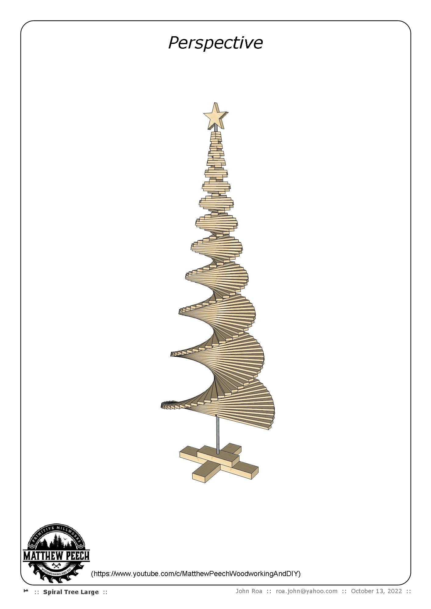 Large Wooden Sspiral Tree Plan — Matthew Peech Woodworking