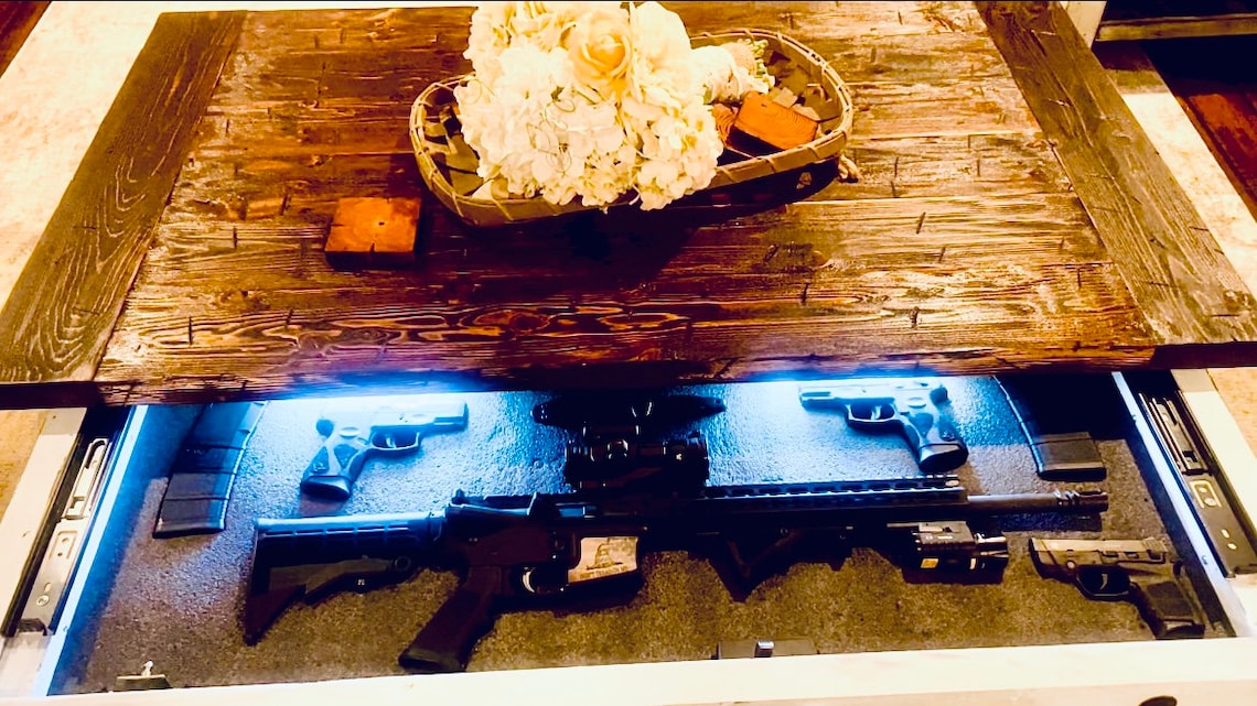 Concealment Coffee Table Plans / Concealment Table Plans / - Etsy