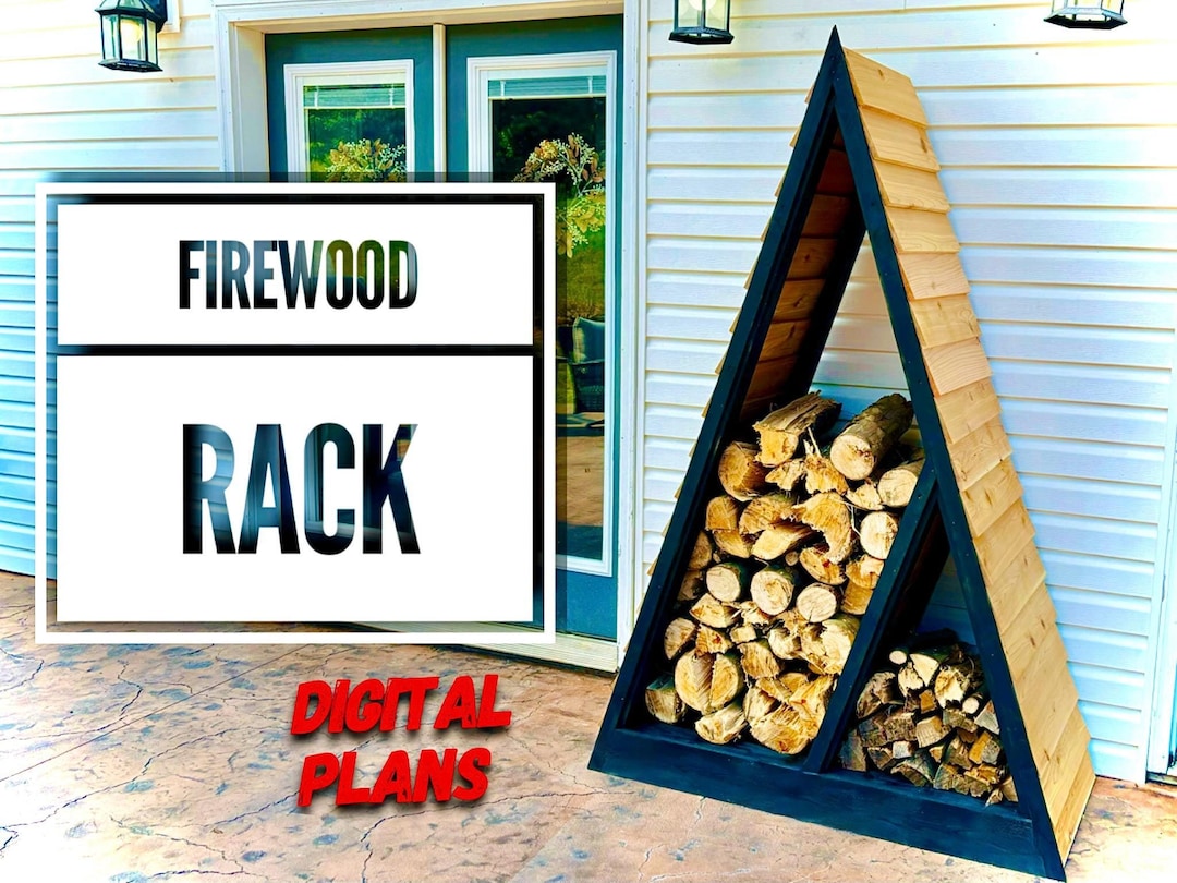 Firewood Rack Plans, Firewood Storage Plans, Firewood A-frame Storage ...