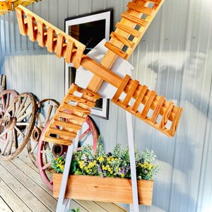 Windmill Planter Plans, DIY Windmill Planter Plans, Decorative Windmill ...