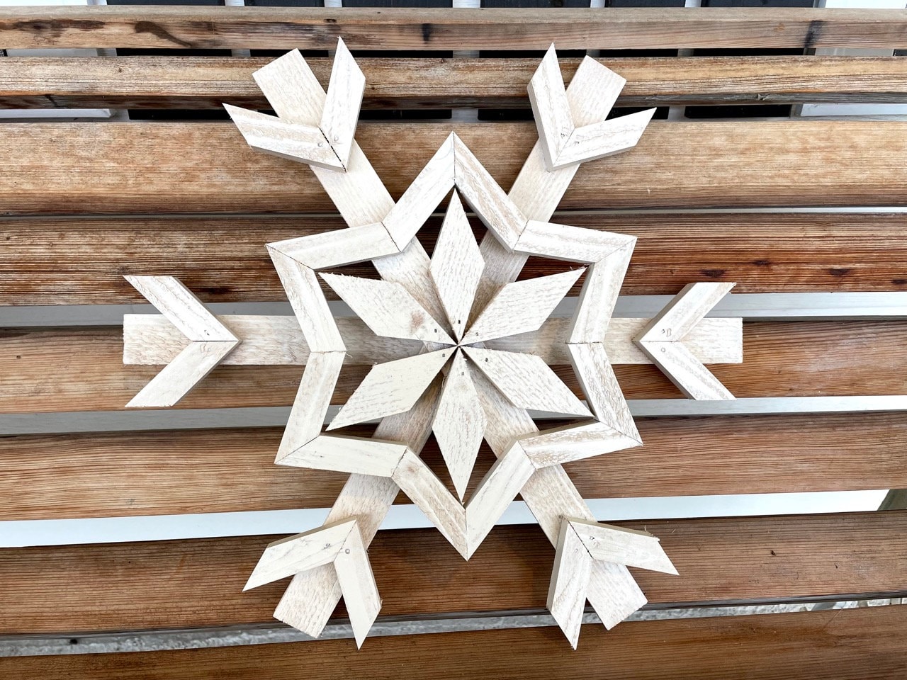2 Large Snowflakes (16") From One Picket Plan — Matthew Peech Woodworking