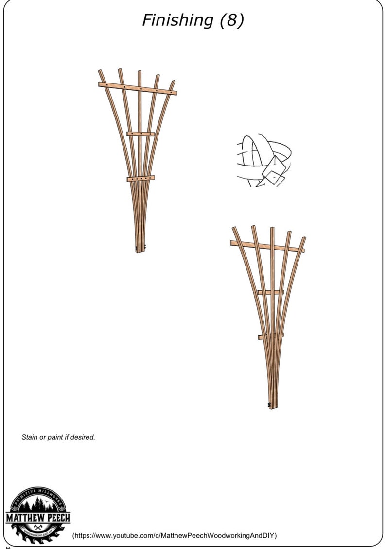 Garden Fan Trellis Plans / Garden Trellis / Trellis Plans / - Etsy