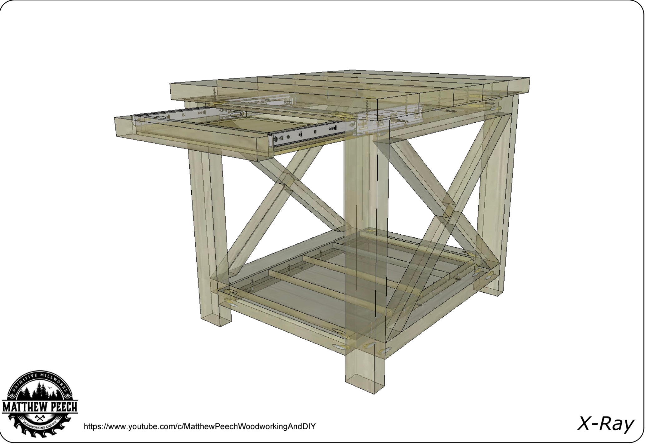 The Concealment Farmhouse End Table Plan — Matthew Peech Woodworking