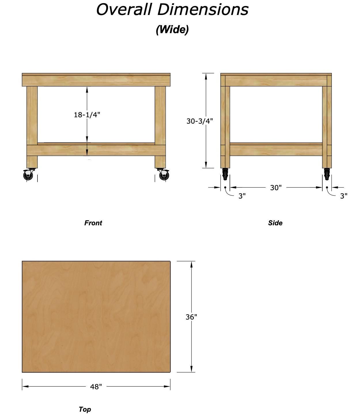 The Hybrid Workbench Plans, Workbench Plans, Mobile/moveable Workbench ...