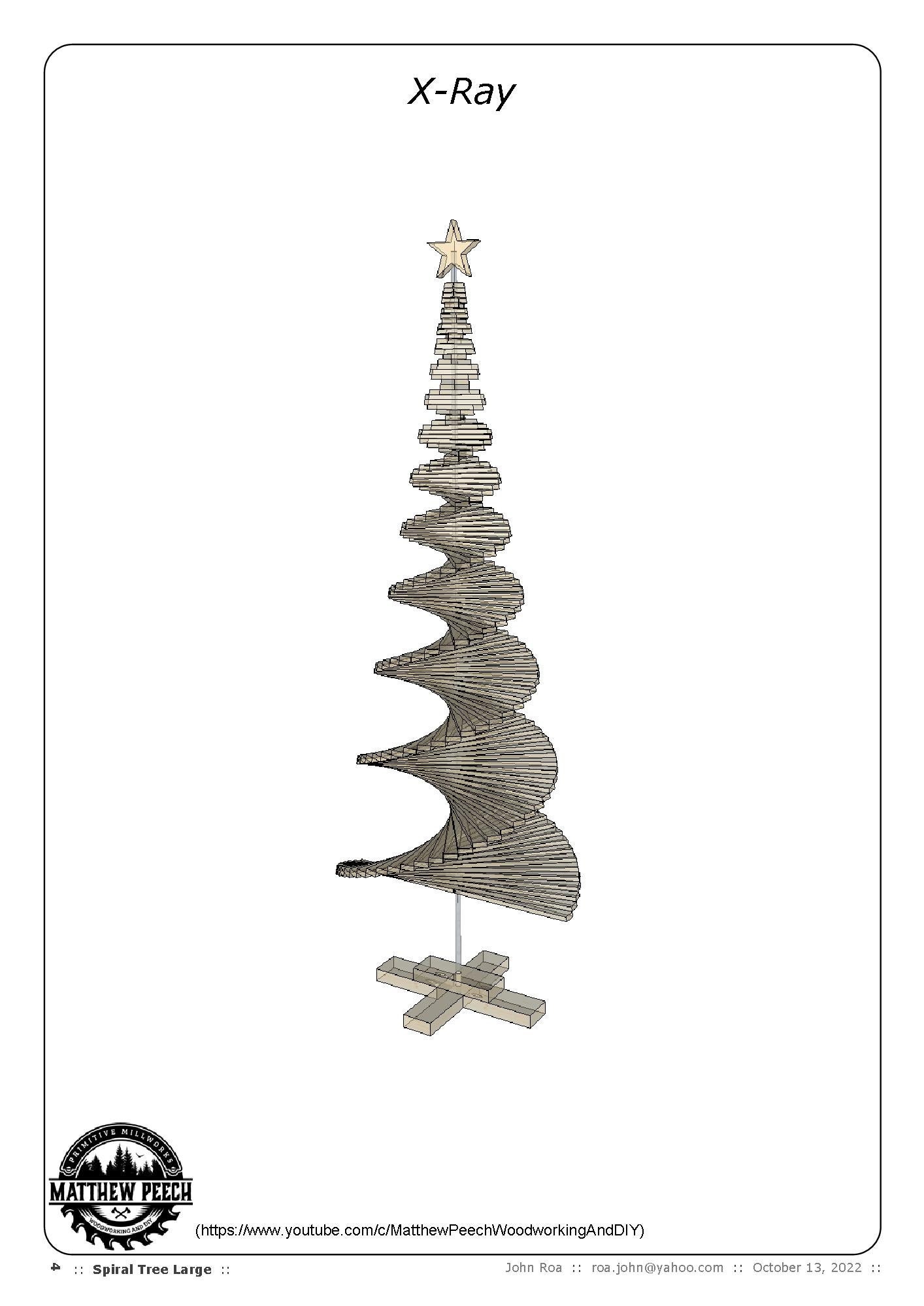 Large Wooden Sspiral Tree Plan — Matthew Peech Woodworking