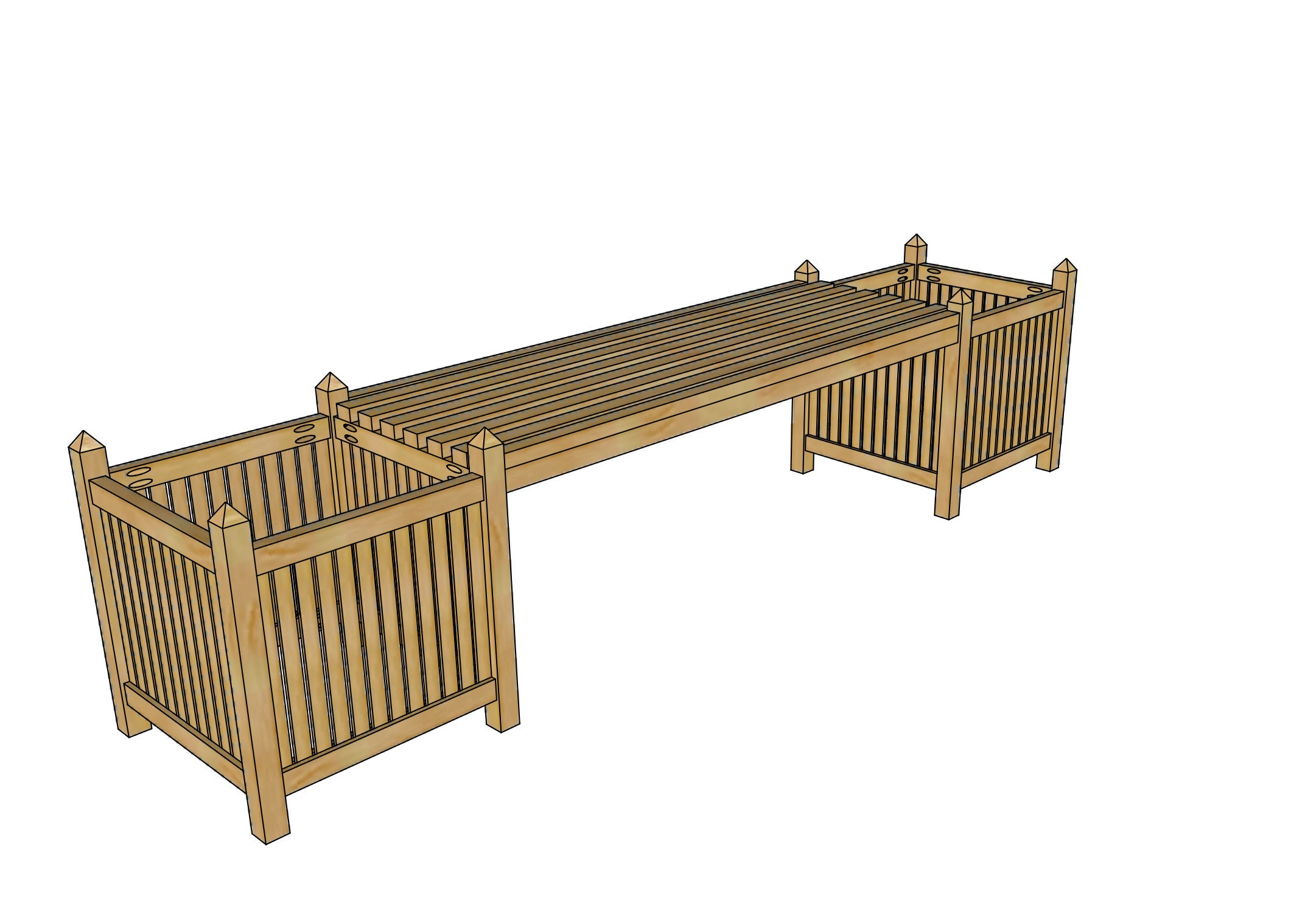 Bench Planter Plan — Matthew Peech Woodworking