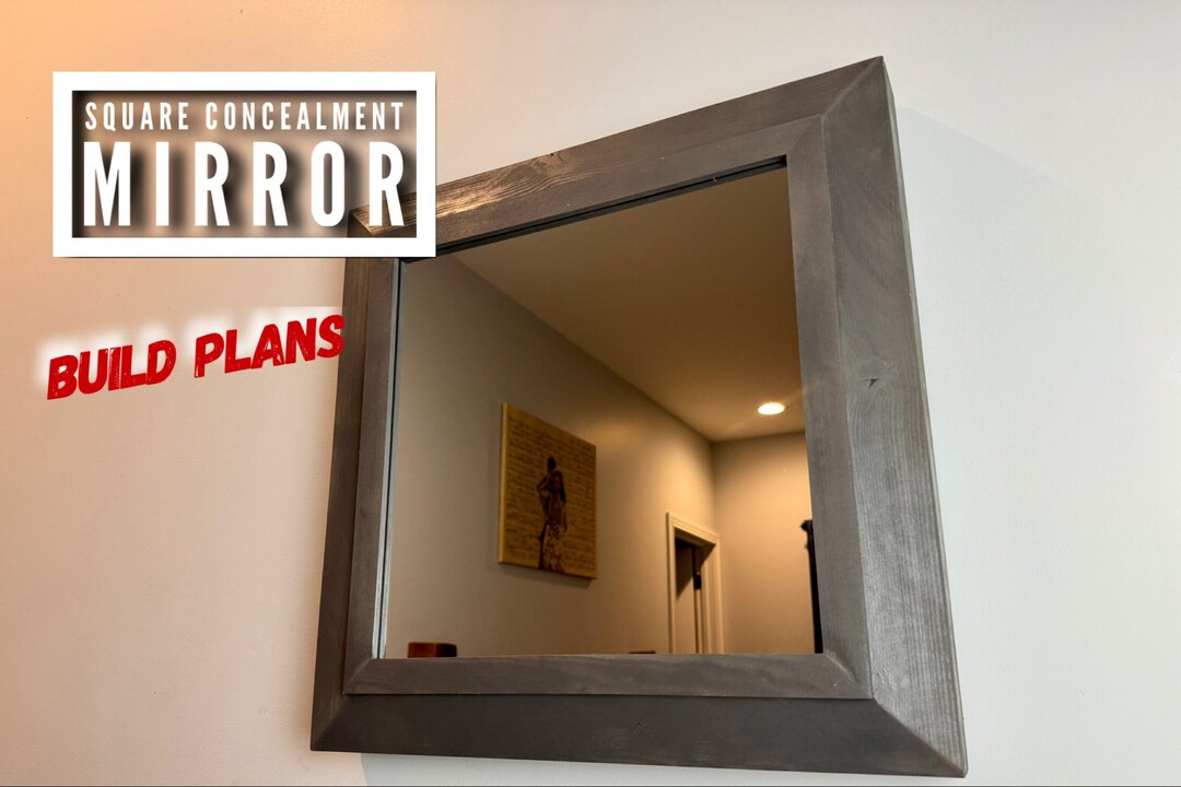 Square Concealment Mirror Plan, Concealment Mirror Plan, Hidden ...