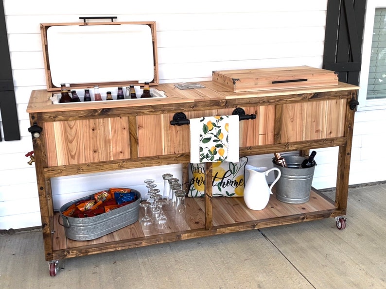Double Cooler Stand Plans, Patio Cooler Stand, Deck Cooler Stand ...