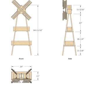 Windmill Planter Plans, DIY Windmill Planter Plans, Decorative Windmill ...