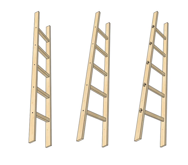 6 Ft Decorative Blanket Ladder Digital Plans, Decorative Ladder Digital ...