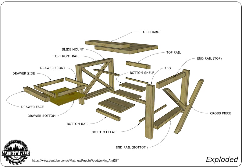 The Concealment Farmhouse End Table/side Table, Concealment Table ...