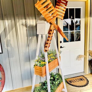 Windmill Planter Plans, DIY Windmill Planter Plans, Decorative Windmill ...