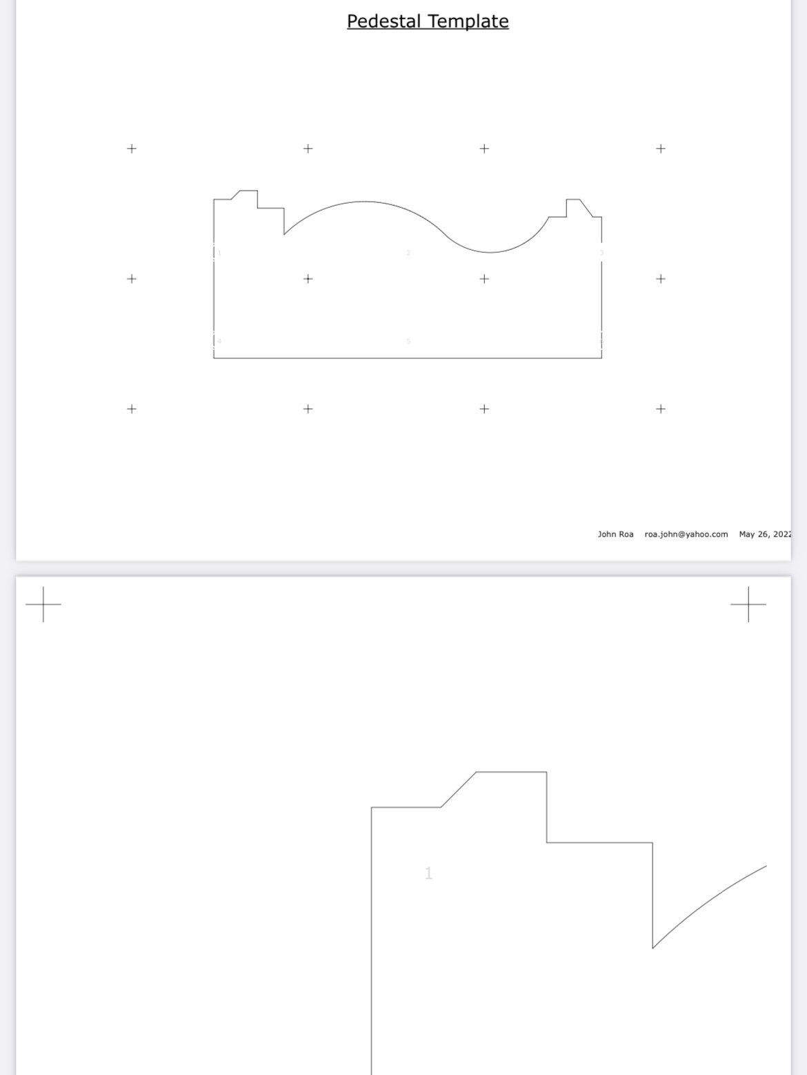 Pedestal Leg Template — Matthew Peech Woodworking