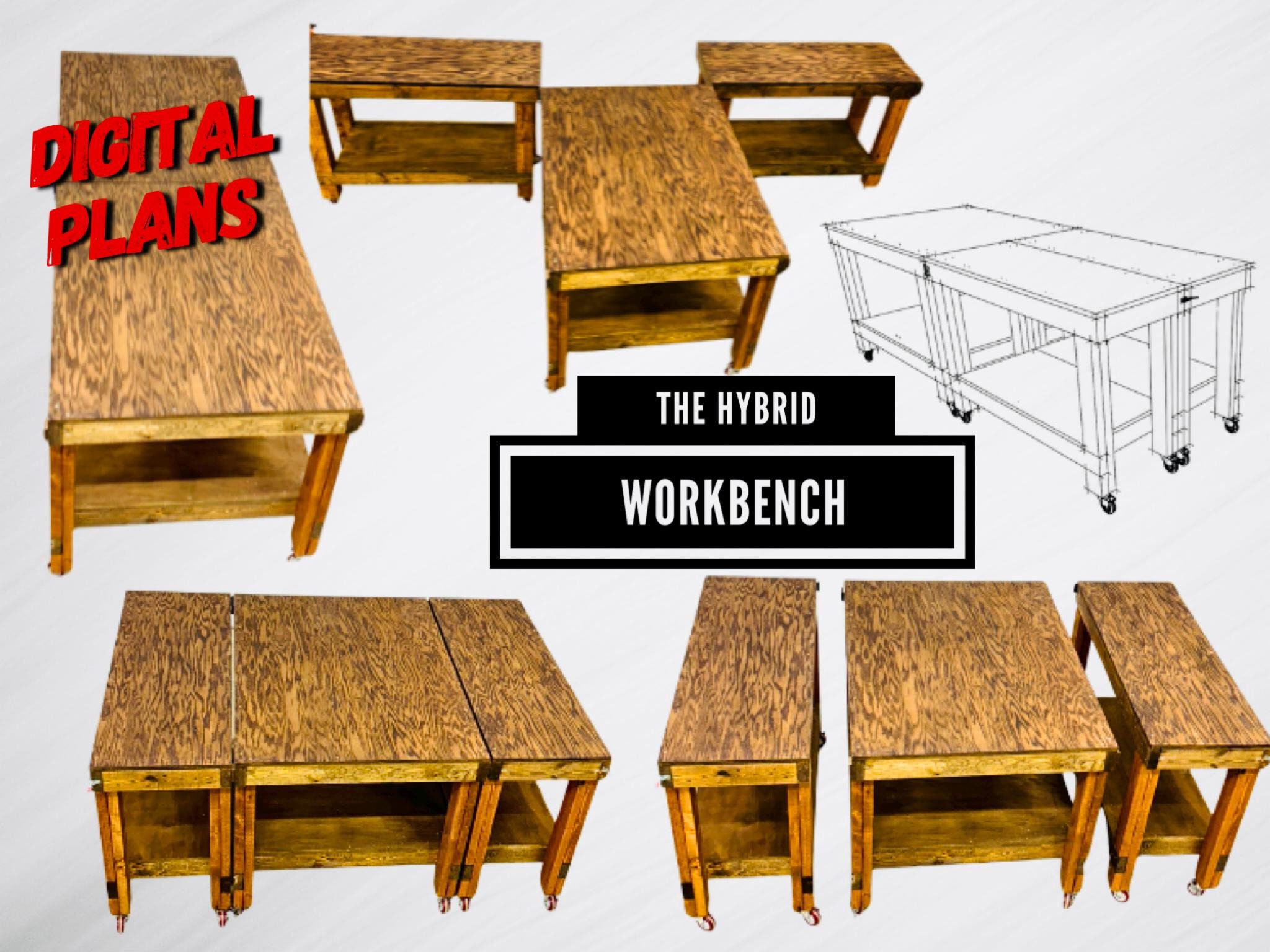 The Hybrid Workbench Plans, Workbench Plans, Mobile/moveable Workbench ...