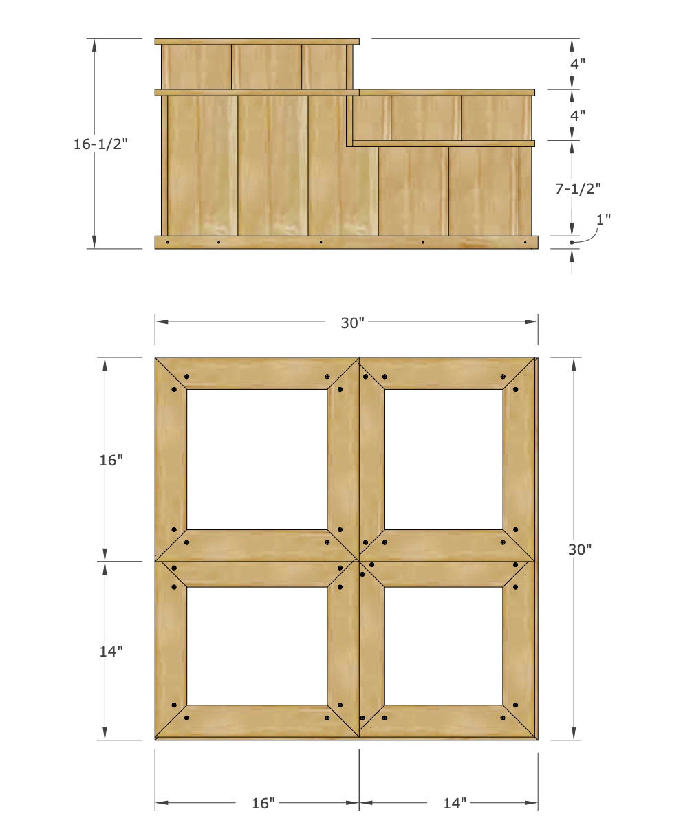 Three Tier Planter Plans, Multi-tier Planter, Fence Picket Planter ...
