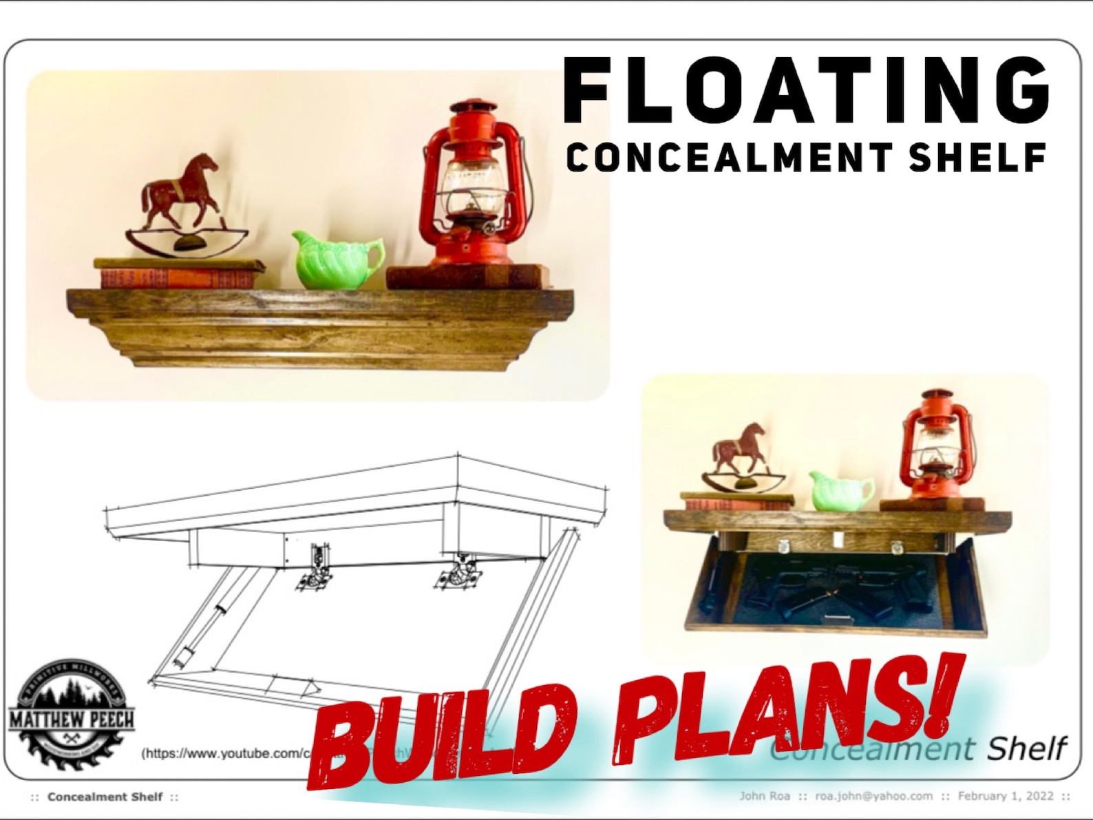 All 4 Concealment Plans! Plan Bundle / Concealment Mantle Plans ...