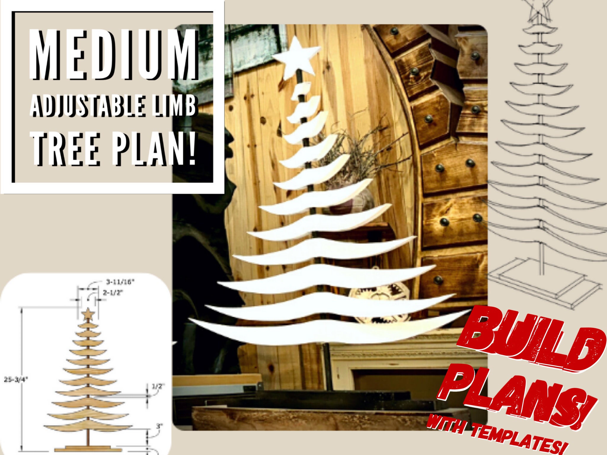 Medium Sized One Picket Adjustable Limb Tree — Matthew Peech Woodworking