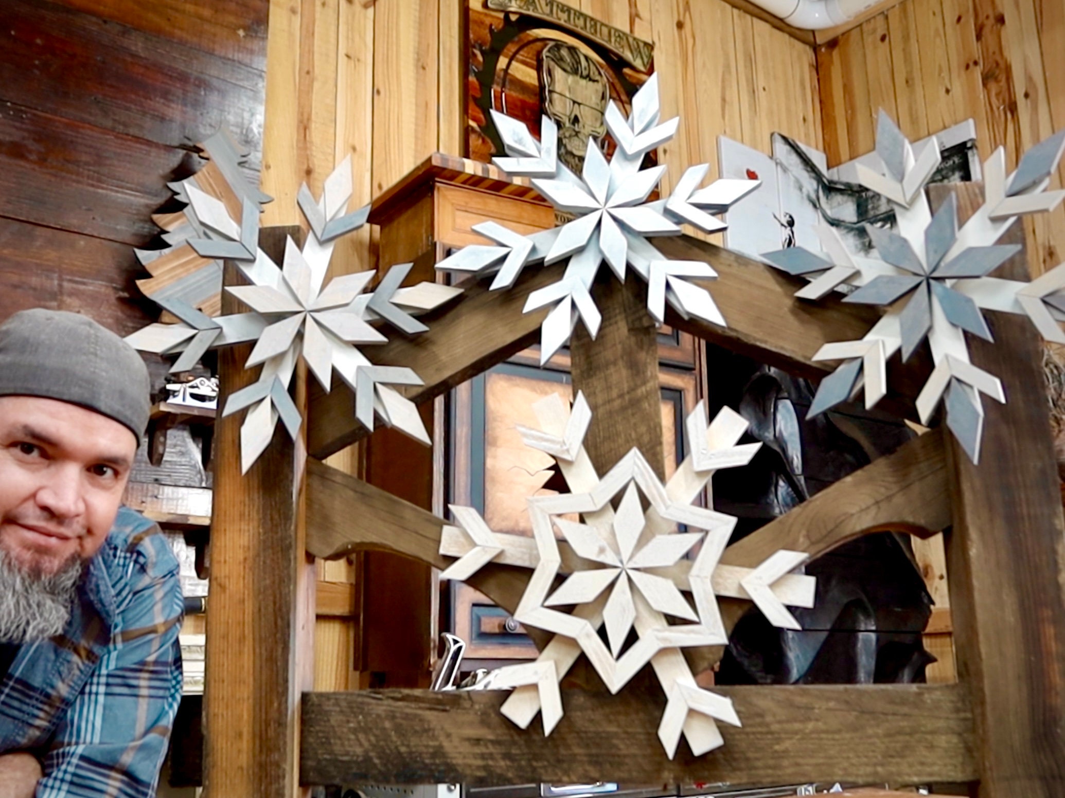 Both plans! 3 and 2 Large Snowflakes (16") From One Picket — Matthew ...
