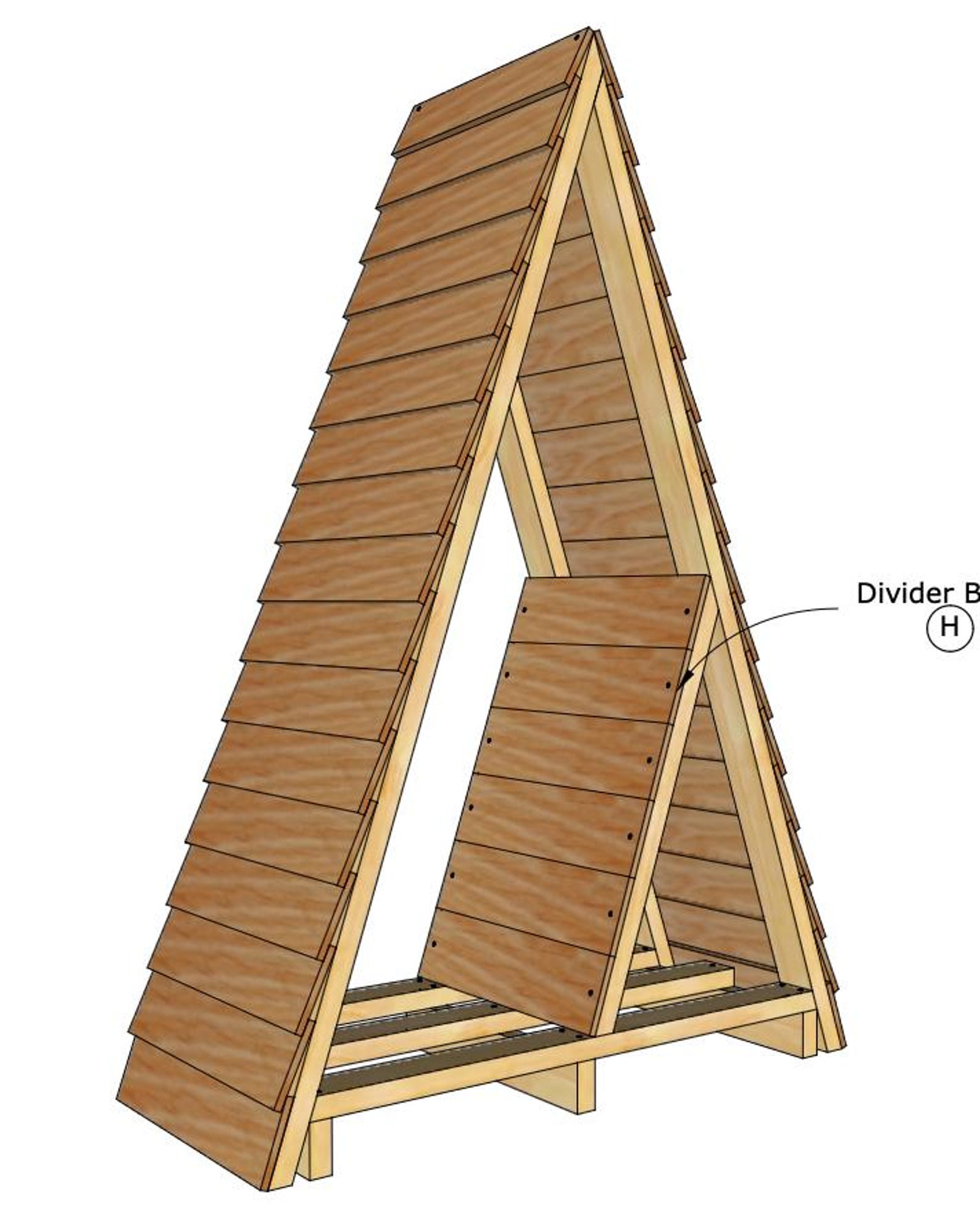 Firewood Rack Plans, Firewood Storage Plans, Firewood A-frame Storage ...
